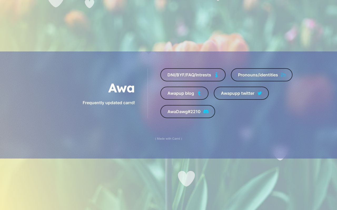 Awas card home